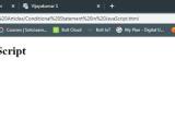 Conditional Statements In Javascript